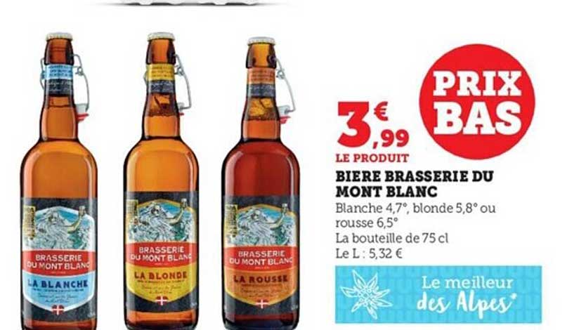 Promo Bière Brasserie Du Mont Blanc chez Hyper U - iCatalogue.fr