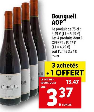 Promo Bourgueil Aop chez Lidl - iCatalogue.fr