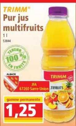 Promo Pur Jus Multi Fruits Trimm chez Norma - iCatalogue.fr
