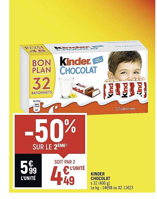 Promo Kinder Chocolat chez Spar - iCatalogue.fr