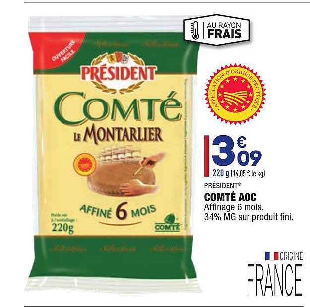 Promo Président Comté Aoc chez Aldi - iCatalogue.fr