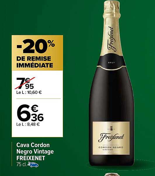 Promo Cava Cordon Negro Vintage Freixenet chez Carrefour - iCatalogue.fr