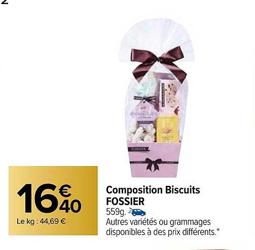 Offre Composition Biscuits Fossier chez Carrefour