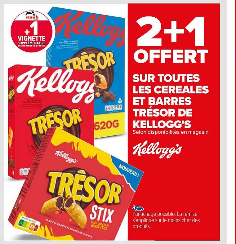 Promo Les Céréales Et Barres Trésor De Kellogg's chez Carrefour ...