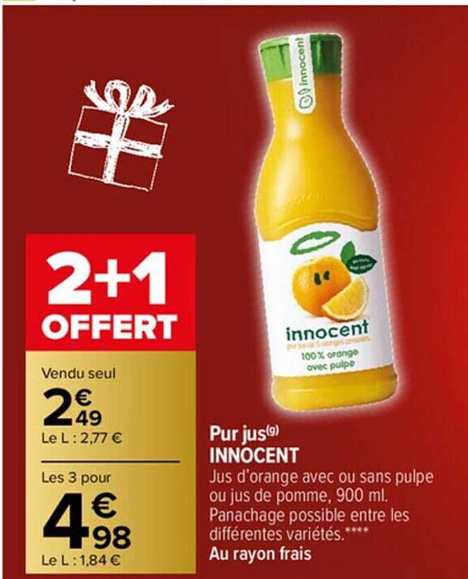Promo Pur Jus Innocent chez Carrefour - iCatalogue.fr