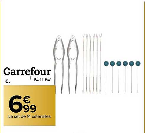 Promo Set De 14 Ustensiles Carrefour Home chez Carrefour - iCatalogue.fr