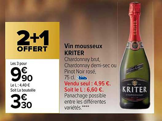 Promo Vin Mousseux Kriter chez Carrefour - iCatalogue.fr