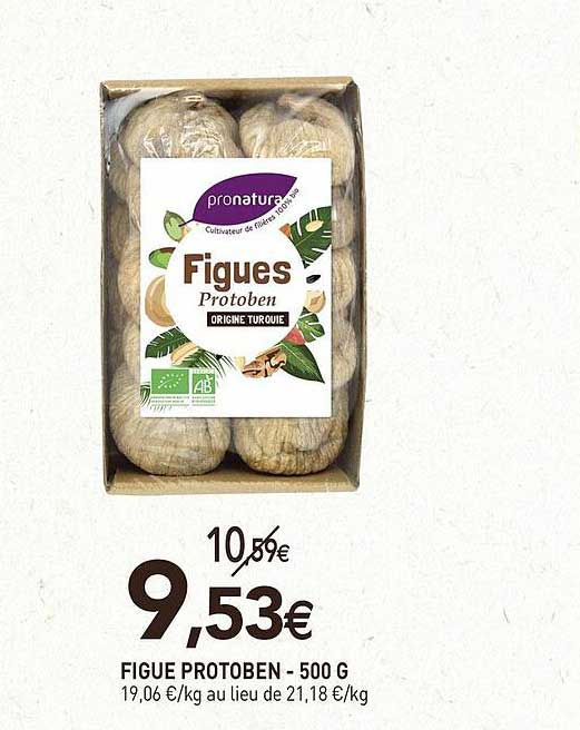 Promo Figue Protoben - 500 G chez NaturéO - iCatalogue.fr