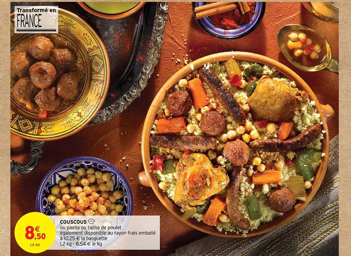 Promo Couscous Ou Paella Ou Tajine De Poulet Chez Intermarché Hyper