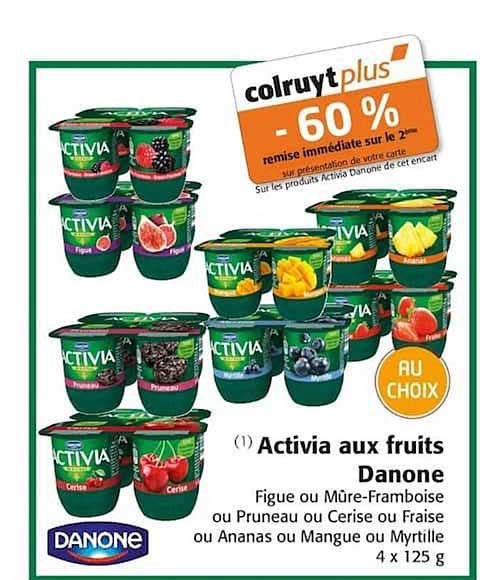 Promo Activia Aux Fruits Danone chez Colruyt - iCatalogue.fr