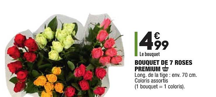 Promo Bouquet De 7 Roses Premium chez Aldi - iCatalogue.fr