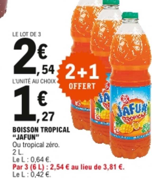 Promo Boisson Tropical "jafun" chez E.Leclerc - iCatalogue.fr
