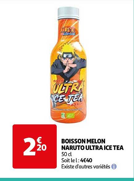 Promo Boisson Melon Naruto Ultra Ice Tea chez Auchan - iCatalogue.fr