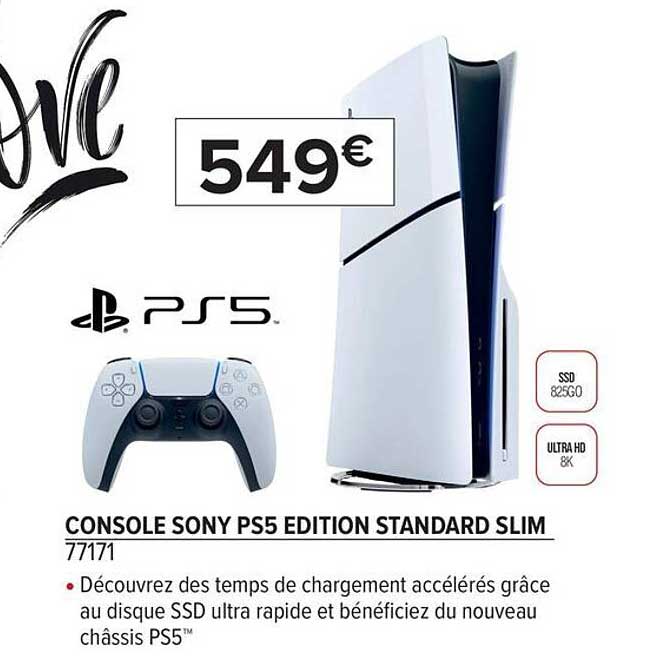 Promo Console Sony Ps5 édition Standard Slim chez Gitem - iCatalogue.fr
