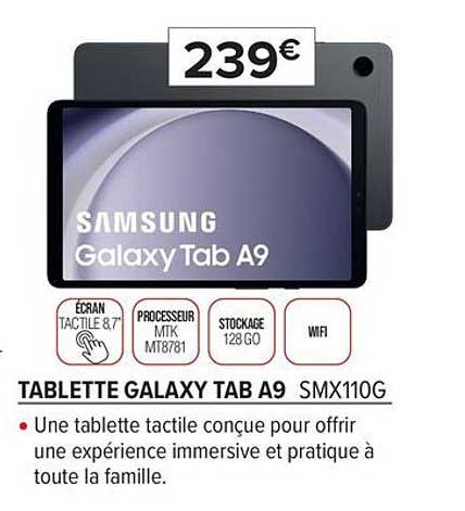 Promo Tablette Galaxy Tab A9 Samsung chez Gitem - iCatalogue.fr