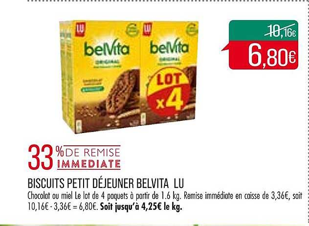 Promo Biscuits Petit Déjeuner Belvita Lu chez Match - iCatalogue.fr