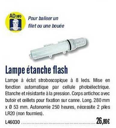 Promo Lampe étanche Flash chez Accastillage Diffusion - iCatalogue.fr