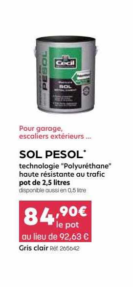 Promo Sol Pesol Cecil chez Quéguiner - iCatalogue.fr