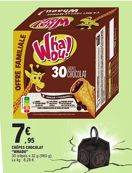 Promo Crêpes Chocolat "whaou" chez E.Leclerc - iCatalogue.fr