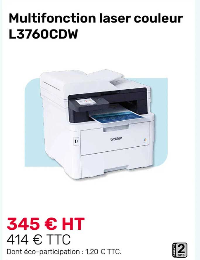 Promo Multifonction Laser Couleur L3760 Cdw chez Office Depot ...