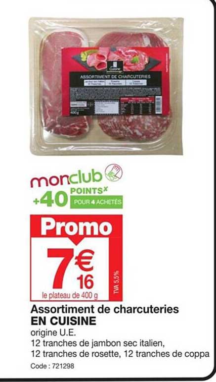 Promo Assortiment De Charcuteries En Cuisine chez Promocash - iCatalogue.fr