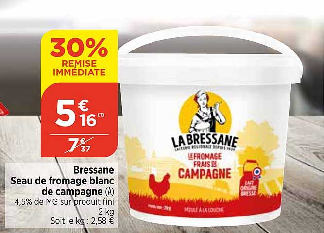 Promo Bressane Seau De Fromage Blanc De Campagne chez Bi1 - iCatalogue.fr