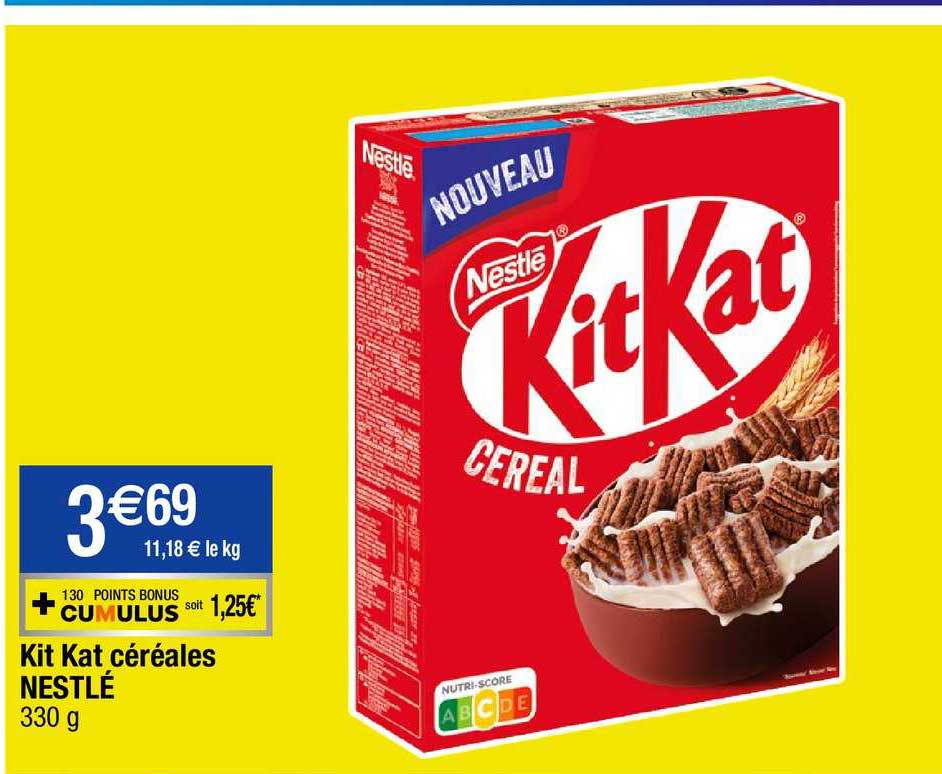 Promo Kit Kat Céréales Nestlé chez Migros France - iCatalogue.fr