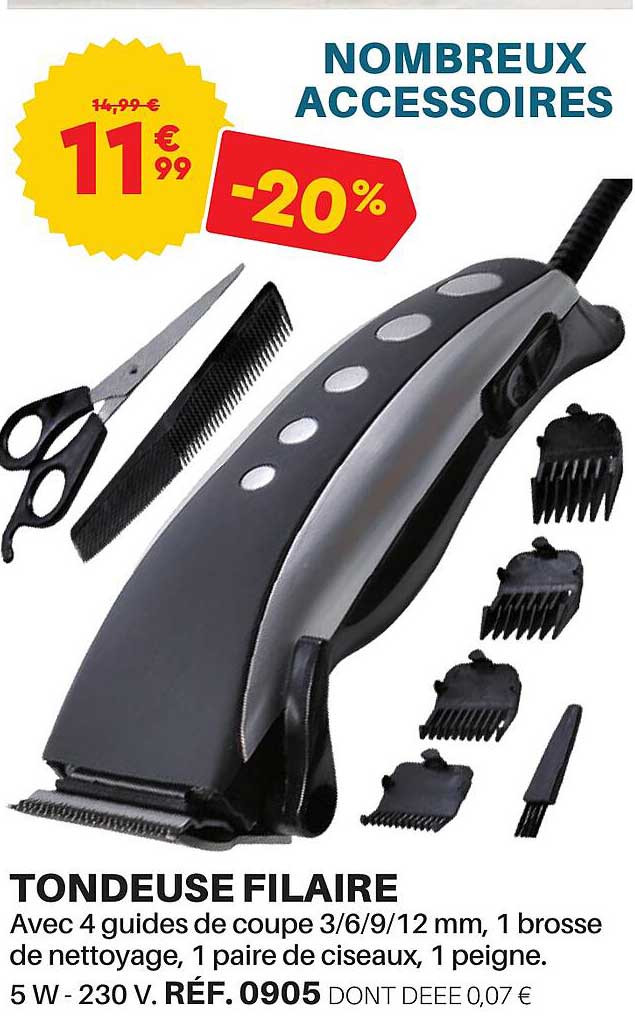 Promo Tondeuse Filaire chez Shopix - iCatalogue.fr