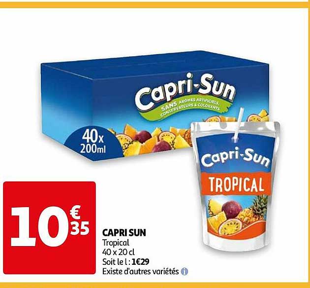 Promo Capri Sun Tropical chez Auchan - iCatalogue.fr