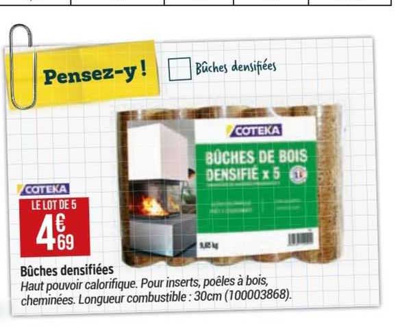 Promo Bûches Densifiées Coteka chez Bricorama - iCatalogue.fr