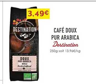 Promo Café Doux Pur Arabica Destination chez Naturalia - iCatalogue.fr