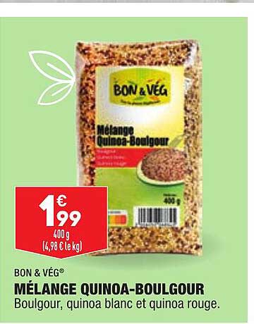 Promo Mélange Quinoa-boulgour Bon & Vég chez Aldi - iCatalogue.fr
