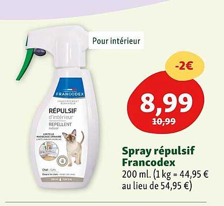Promo Spray Répulsif Francodex chez Maxi Zoo - iCatalogue.fr