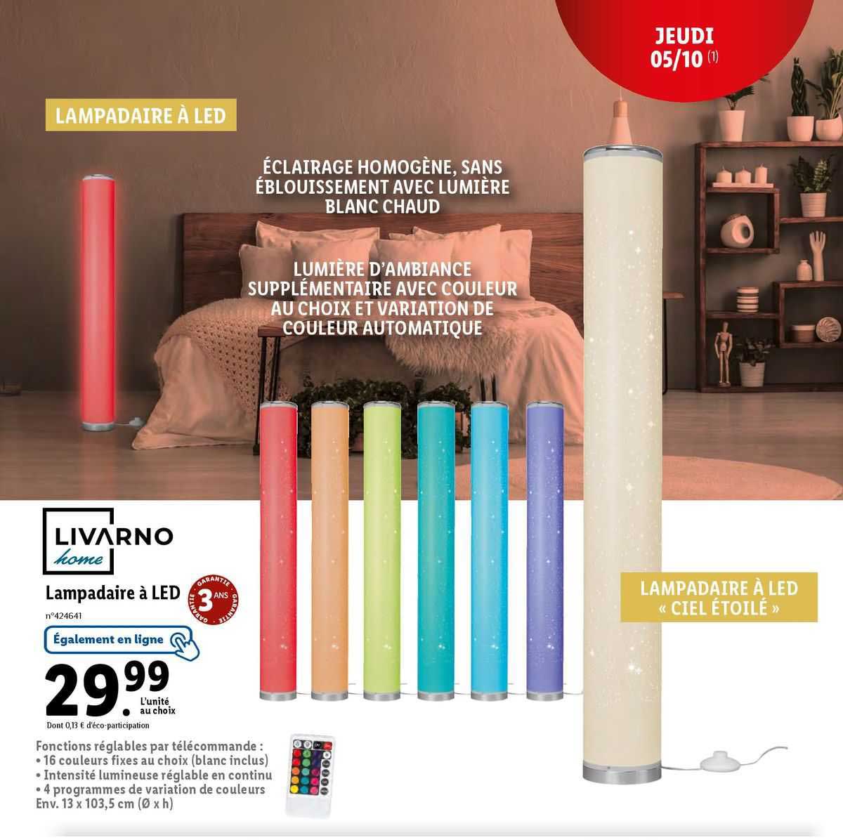 Promo Livarno Home Lampadaire à Led chez Lidl - iCatalogue.fr