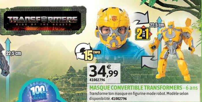 Promo Masque Convertible Transformers chez JouéClub - iCatalogue.fr