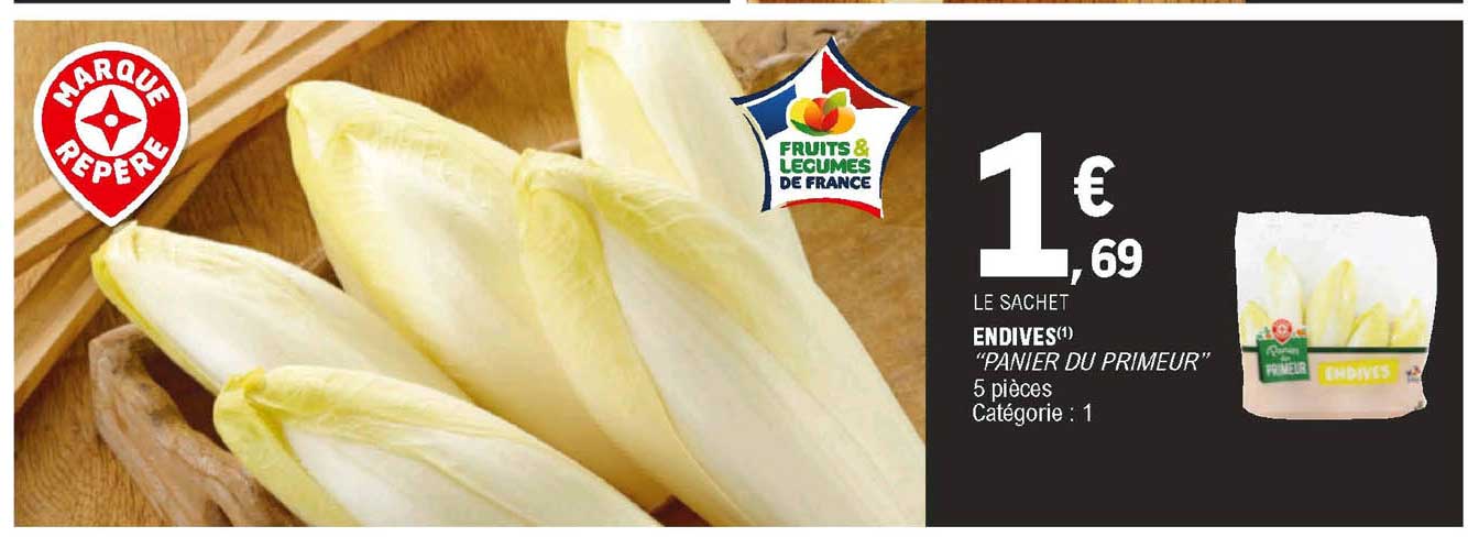 Promo Endives "panier Du Primeur" chez E.Leclerc - iCatalogue.fr