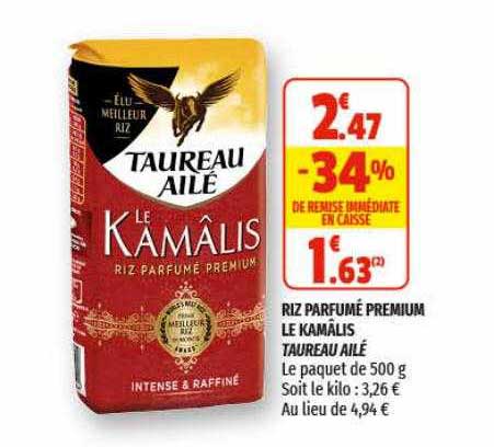 Promo Riz Parfumé Premium Le Kamâlis Taureau Ailé chez Coccimarket ...