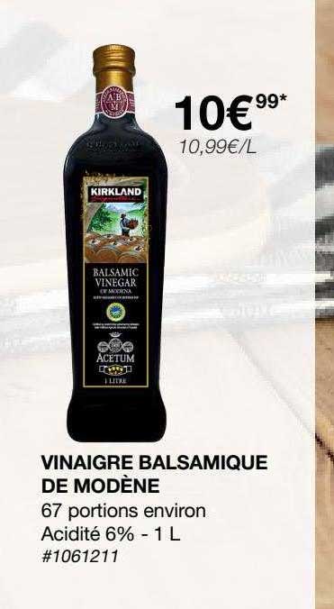 Offre Vinaigre Balsamique De Modène chez Costco