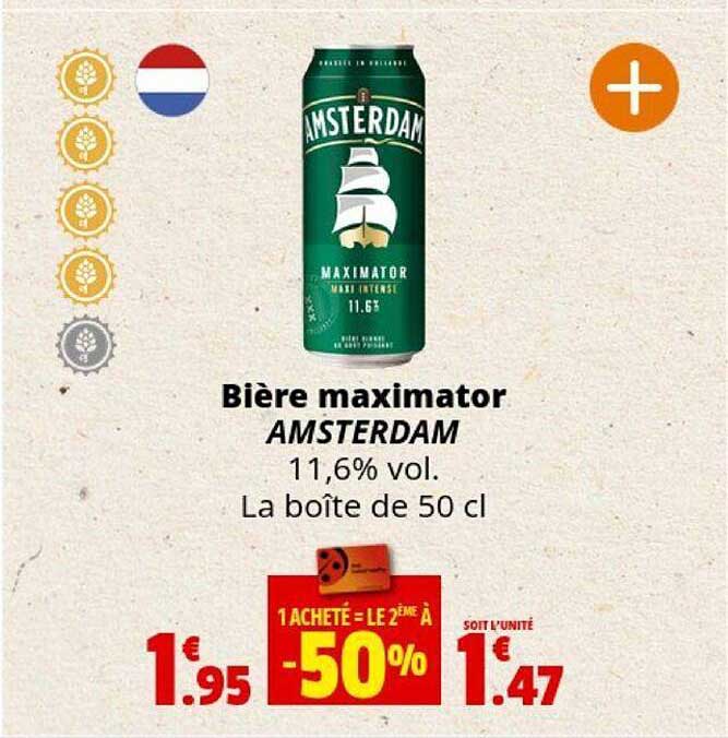 Promo Bière Maximator Amsterdam chez Coccinelle Supermarché - iCatalogue.fr
