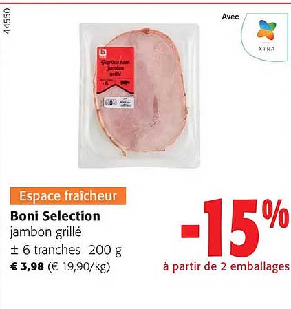 Promo Jambon Grillé Boni Selection chez Colruyt - iCatalogue.fr