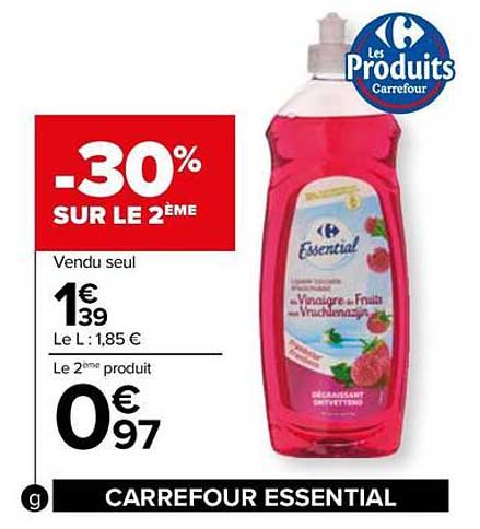Promo Vinaigre De Fruits Carrefour Essential chez Carrefour Market - iCatalogue.fr