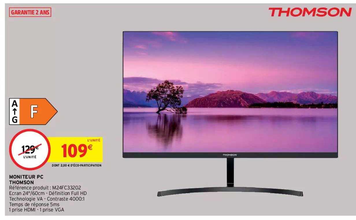 Promo Moniteur Pc Thomson chez Intermarché Hyper - iCatalogue.fr