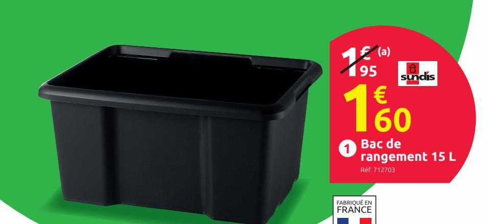 Promo Bac De Rangement 15 L Sundis chez Mr Bricolage - iCatalogue.fr Promo Bac De Rangement 15 L Sundis chez Mr Bricolage - iCatalogue.fr