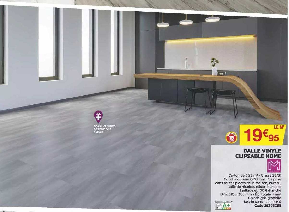 Offre Dalle Vinyle Clipsable chez Bricomarche