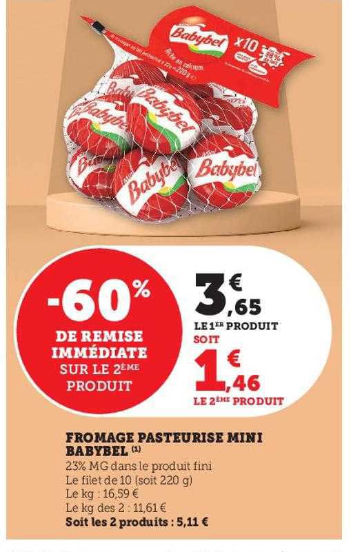 Promo Fromage Pasteurisé Mini Babybel chez Hyper U - iCatalogue.fr