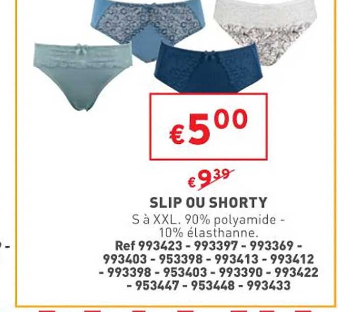 Promo Slip Ou Shorty chez Trafic - iCatalogue.fr