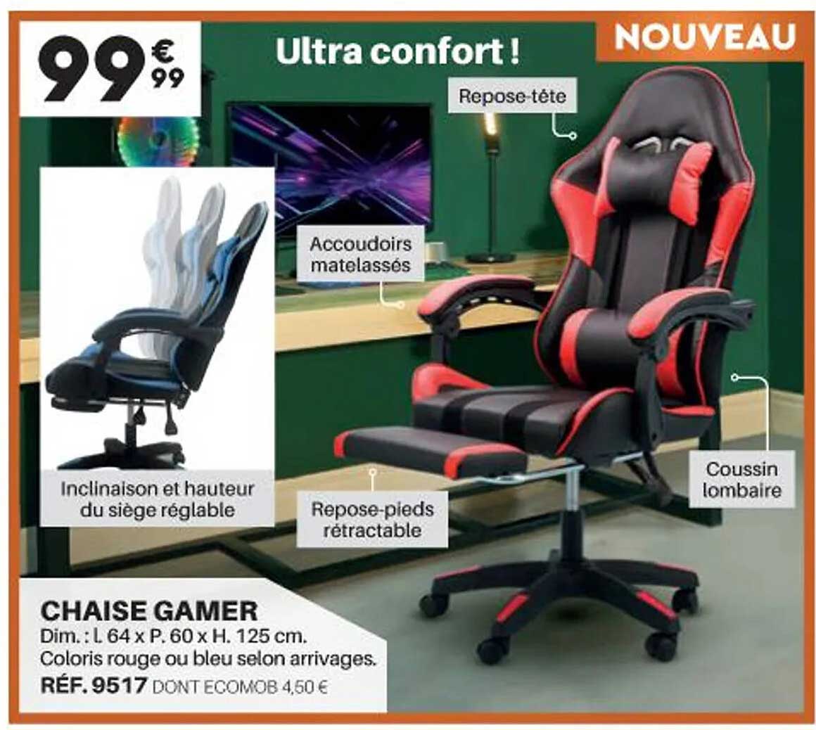 Promo Chaise Gamer chez Shopix - iCatalogue.fr