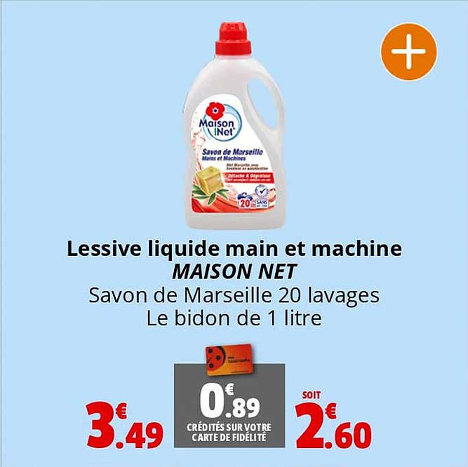 Promo Lessive Liquide Main Et Machine Maison Net chez Coccimarket ...