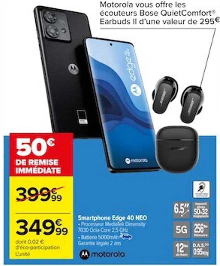 Promo Smartphone Edge 40 Neo chez Carrefour - iCatalogue.fr