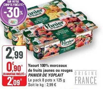Promo Panier De Yoplait Fruits Rouges chez E.Leclerc - iCatalogue.fr